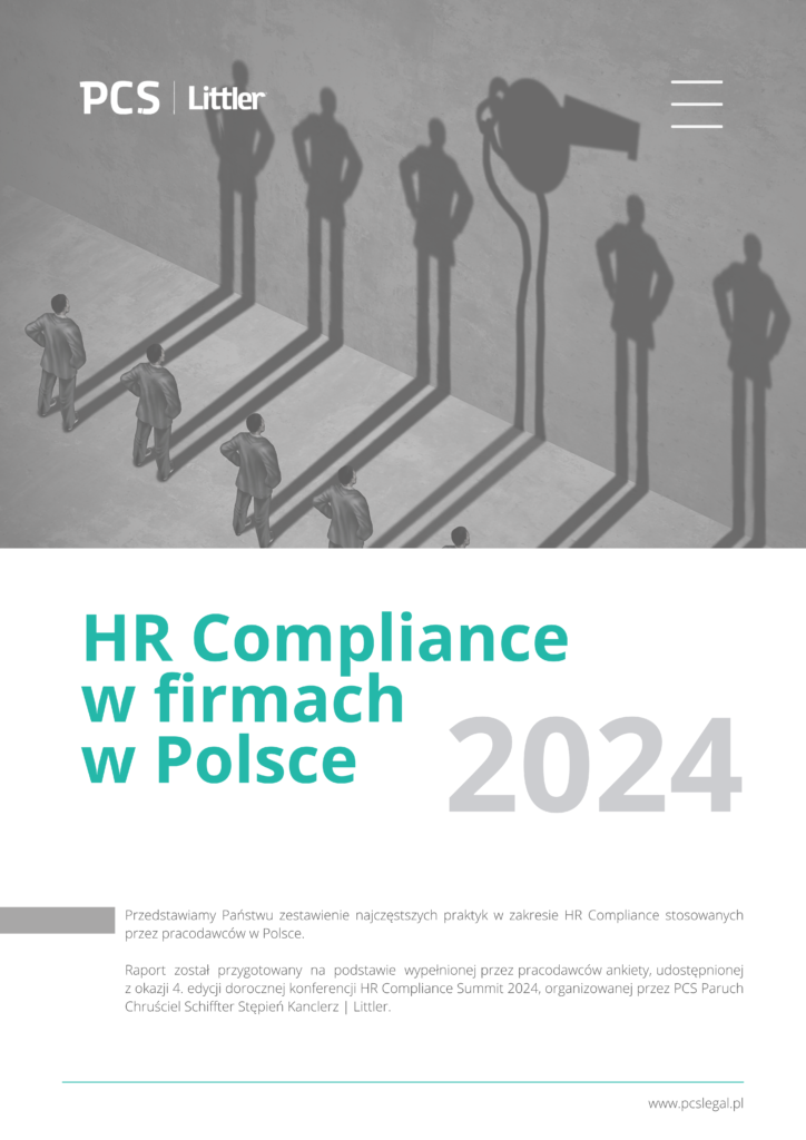 Raport: HR Compliance w firmach w Polsce 2024 | PCS Paruch Stępień Kanclerz